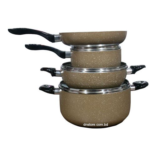 Miyako Non Stick 8 Pcs Cookware Set | DN STORE